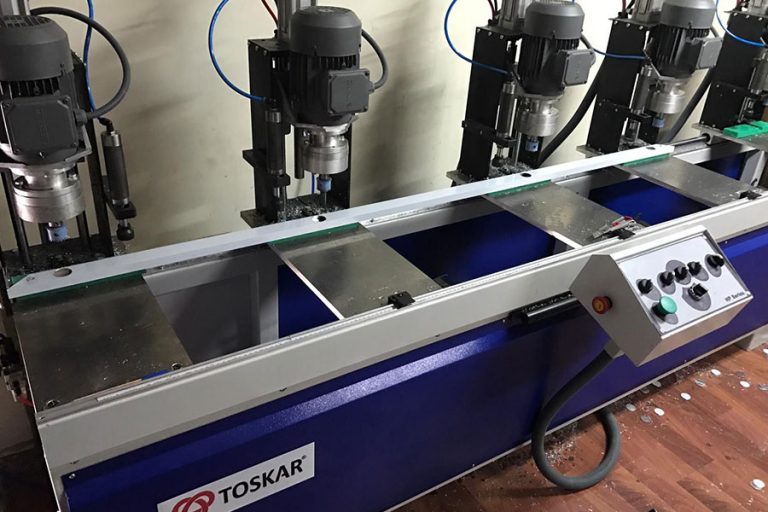 HPS Alu Beş Ünite Alüminyum Profil menteşe ve Montaj Delik Makinası - Toskar Makina